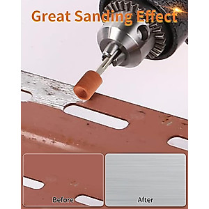 ZORUNNA 120Pcs Sanding Bits for Dremel Rotary Tool, Strong Grinding Stones Bits with 1/8" Shank, Aluminum Oxide Sanding Accessories to Polish Sharpen Jade, Rust and Metal(3 Sizes).