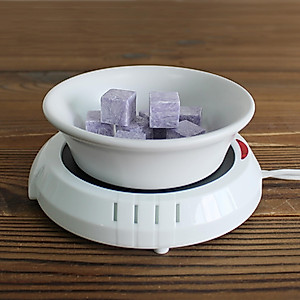 CVHOMEDECO. Large Candle Warmer Plate Jar Wax Melt Warmer Safely Releases Scents Without Flame, Mug Warmer for Keep Coffee, Hot Drinks, Tea and Soup Warm in Home, Kitchen and Office, 1 Pack, White