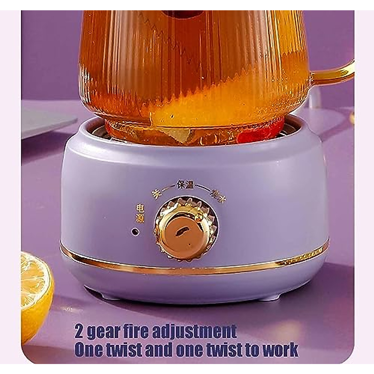 600ML Health Pot Household Multifunctional Glass Kettle Electric Tea Pot Hot Water Dispensers Electric Kettle Flower Teapot Automatic Electric Stew Bird's Nest Pot Stainless Steel B,600ML (Color : B