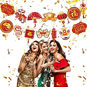 Year of Rabbits Garland 2023 Chinese New Year Flag Banner Happy New Year Decoration China Party Spring Chinese New Year Banners Garland (rabbits)