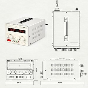 AC110V Bench Power Supply, 0-30V 0-20A Variable Power Supply, DC Power Supply Variable, Adjustable Switching Regulated Lab Power Supply, High Precision DC Power Source
