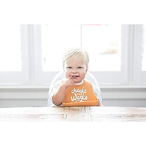 BELLA TUNNO Wonder Bib - Adjustable Silicone Baby Bibs for Girls & Boys, Durable and Waterproof BPA Free Silicone, Cheeks for Weeks