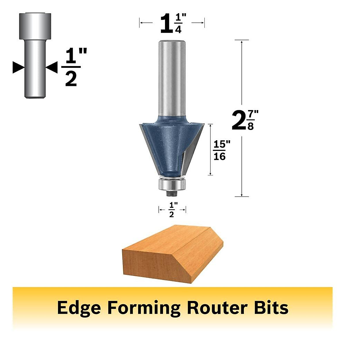 Bosch 85299M 1-9/32 in. x 22.5 Degree Carbide Tipped Chamfer Bit
