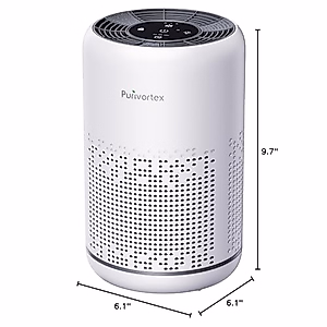 Compact Desktop Air Purifier - True HEPA Filter, Whisper-Quiet Operation, Energy-Efficient - Captures 99.97% of A11ergens, Dust, and Odors - Ideal for Home, Office, and Bedroom - Model: AC300