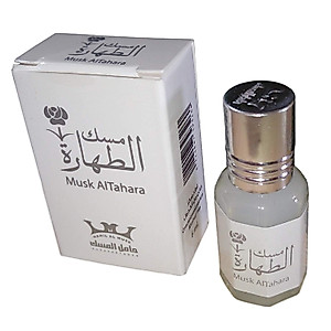 H A N Musk Al Tahara Saudi Al Tahara Musk for Body Al Tahra Perfume White 5 ml Alcohol Free (1 bottle = 5 ml / 0.16 fl oz ) مسك الطهارة الابيض,5.0 milliliters