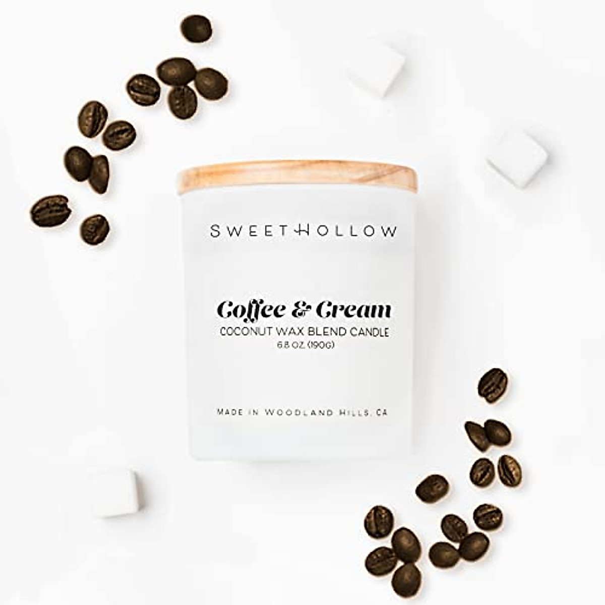 Coffee Scented Candle | Coffee & Cream Candle | Highly Scented & Long Lasting Coconut Wax Luxury Candle | Medium