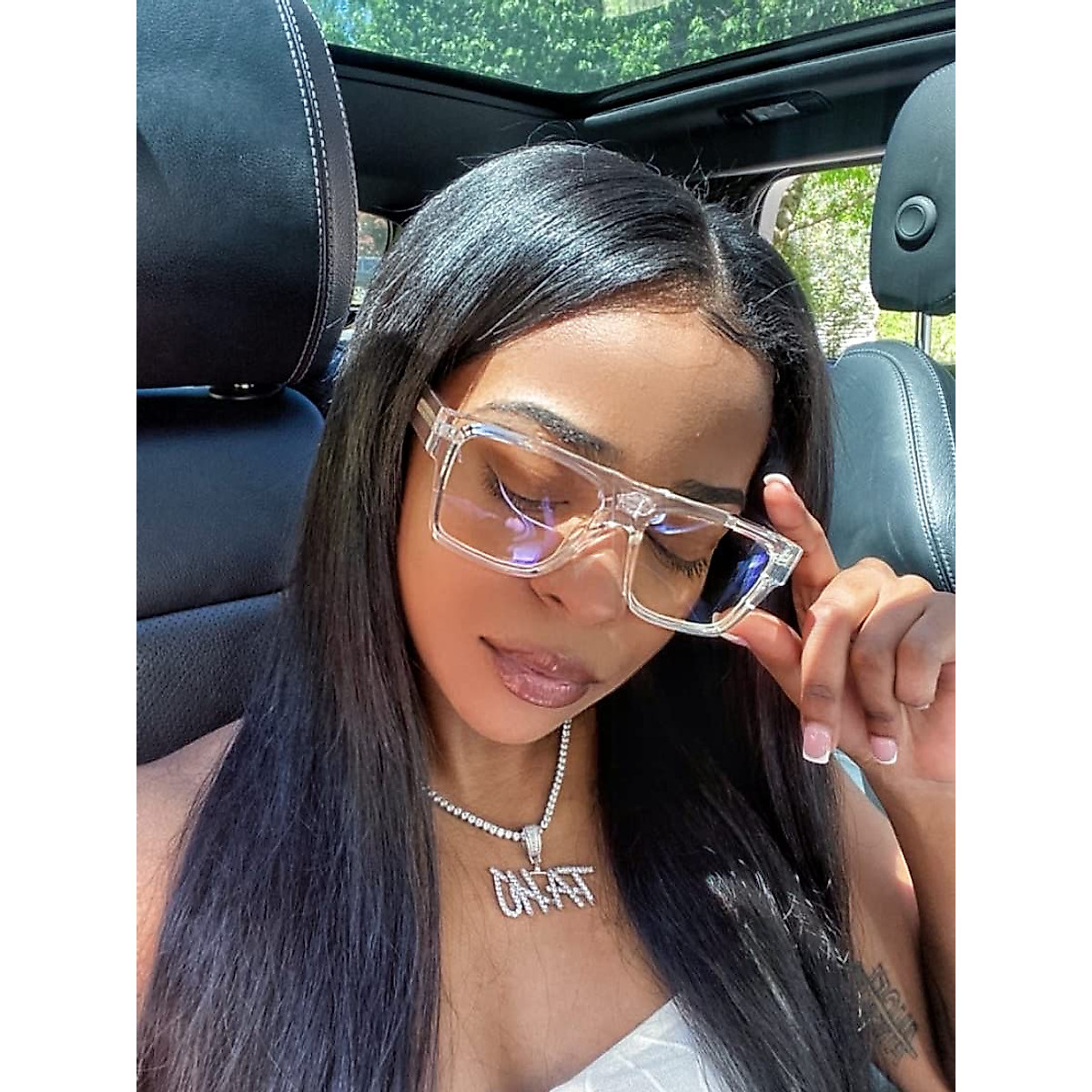 VISOONE Square Full Rim Blue Light Blocking Glasses Large Fashion Computer Multi Colors Eyeglass Frame Women Men ALBA