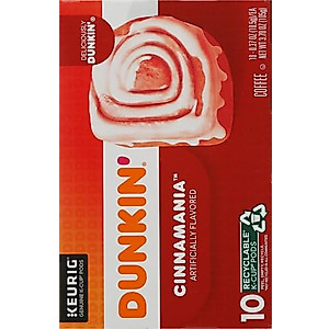 Dunkin’ Cinnamania Flavored Coffee, 10 Keurig K-Cup Pods