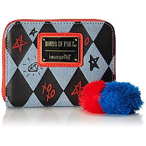 Loungefly x Birds of Prey Harley Quinn Eyes Zip-Around Wallet, Multi, Adults and children 14+