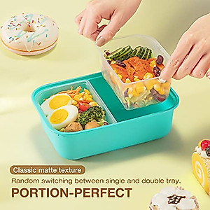 Glotoch Meal Prep Container, 38OZ 1 Compartment To Go Containers, Double Use As Divided Lunch Containers For Portion Control-Microwave&Freezer&Dishwasher Safe,BPA-Free,Reusable&Stackable,20 Pack,Green