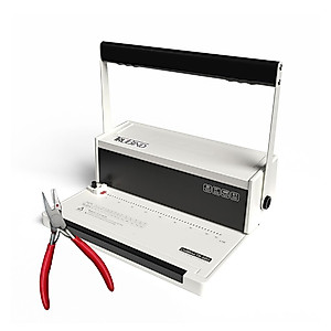 TruBind Coil Binding Machine - Manual Round Hole Punch - Adjustable Side Margin - 4 to 1 Pitch - 20 Sheet Punch Capacity