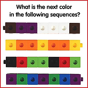 edxeducation Linking Cubes - Set of 100 - Connecting and Counting Snap Blocks for Construction and Early Math - For Preschool and Elementary Aged Kids