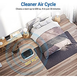 Elechomes Smart WiFi Air Purifier, Alexa and Google Voice Control, A3B True HEPA Filter Air Cleaner for Large Room, Bedroom, Office Up to 323ft², Ultra Quiet Sleep Mode