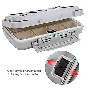 Fishing Tackle Container, Fishing Tackle Organizer Strong and Sturdy Safe and Convenient High Capacity for Outdoor Accessories for Fishing Supplies(Grey)