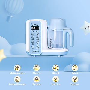 ISIMEE Baby Food Maker, Baby food Processor, Multi-Function Puree Blender Grinder Steamer，baby Food Warmer Mills Machine, Healthy Homemade Baby Food in Minutes with Touch Screen Control