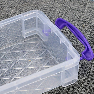 Fireboomoon 3 Pack Large Capacity Pencil Box,Stackable Translucent Brush Painting Pencil Watercolor Pen Storage Box Case Container Organizer for DIY Office Supplies,Makeup Items(8.5" x 4" x 1.7")