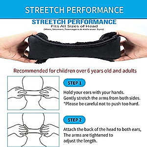 Wireless Bluetooth Ear Muffs for Winter Women Men, Built-in HD Speakers & Microphone, for Winter Outdoor Sports Travel