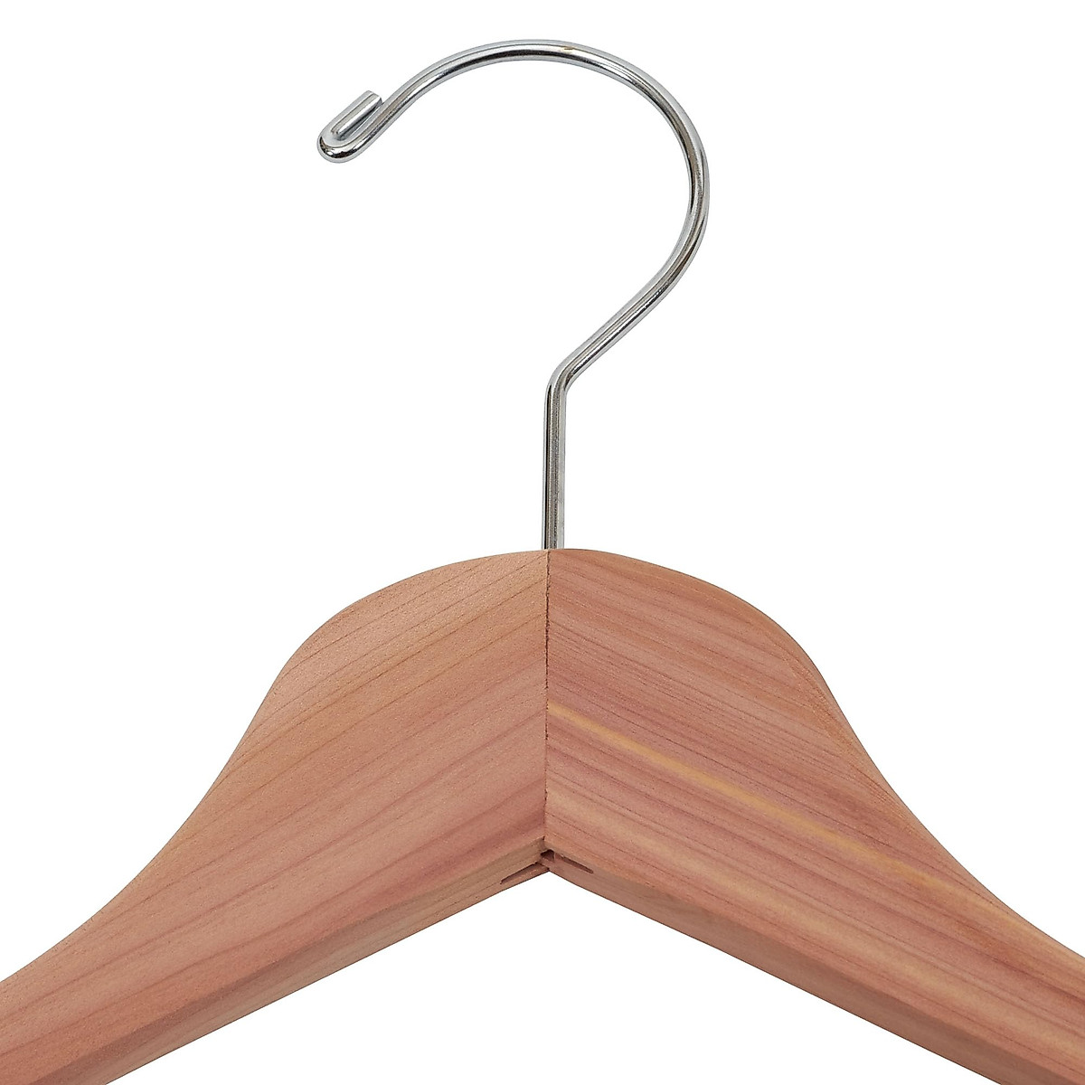 Household Essentials 26140 CedarFresh Red Cedar Wood Clothes Hangers with Fixed Bar and Swivel Hook - Set of 4