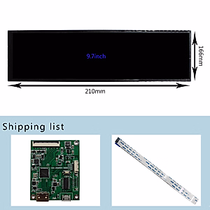 VSDISPLAY 8.8" 8.8 Inch 1920X480 LCD Screen HSD088IPW1-A00 with HD-MI to Mipi LCD Controller Board VS-HSD088