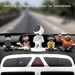 Kinizuxi Astronaut Magnetic Phone Mount for Car Holder, 360° Adjustable Magnetic Car Phone Mount Magnet Phone Holder for Car Compatible with iPhone Samsung (White)