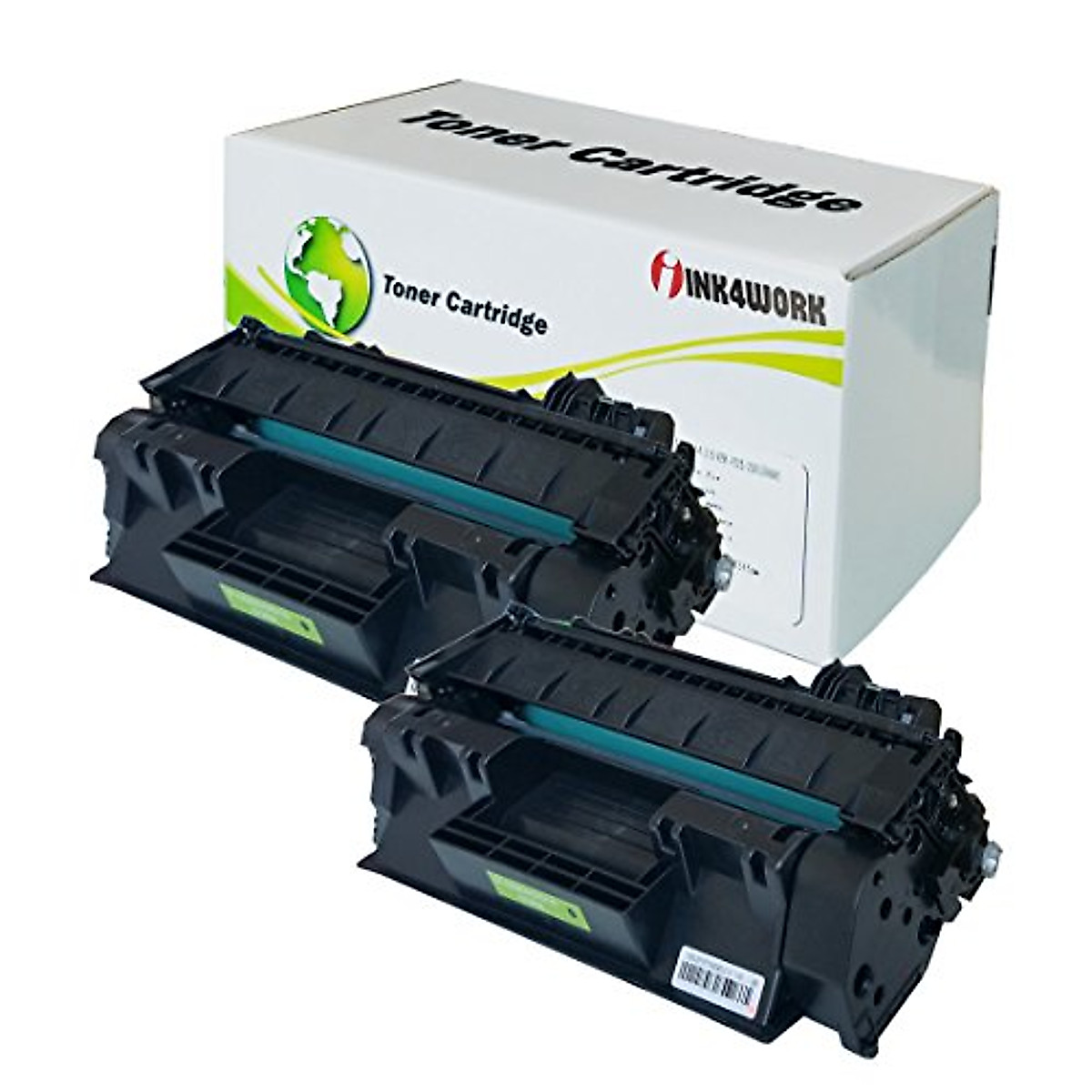 INK4WORK Compatible Toner Cartridge Replacement for HP CE505A (05A) use with Laserjet P2035 P2035n P2055d P2055dn P2055X (Black, 2-Pack)