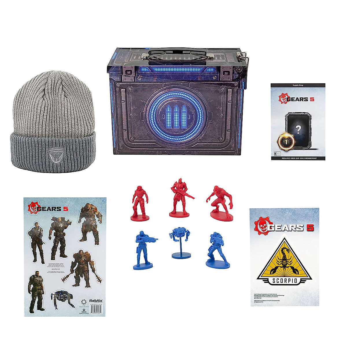 Toynk Gears of War 5 Collector's Looksee Bundle with Exclusive Ammo Tin Packaging and DLC