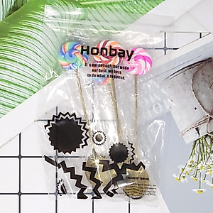 Honbay 4PCS Creative Lollipop Stainless Steel Spoon Coffee Spoon Dessert Spoon Ice Cream Spoon Sugar Spoon Mixing Spoon for Home, School, Office or Restaurant