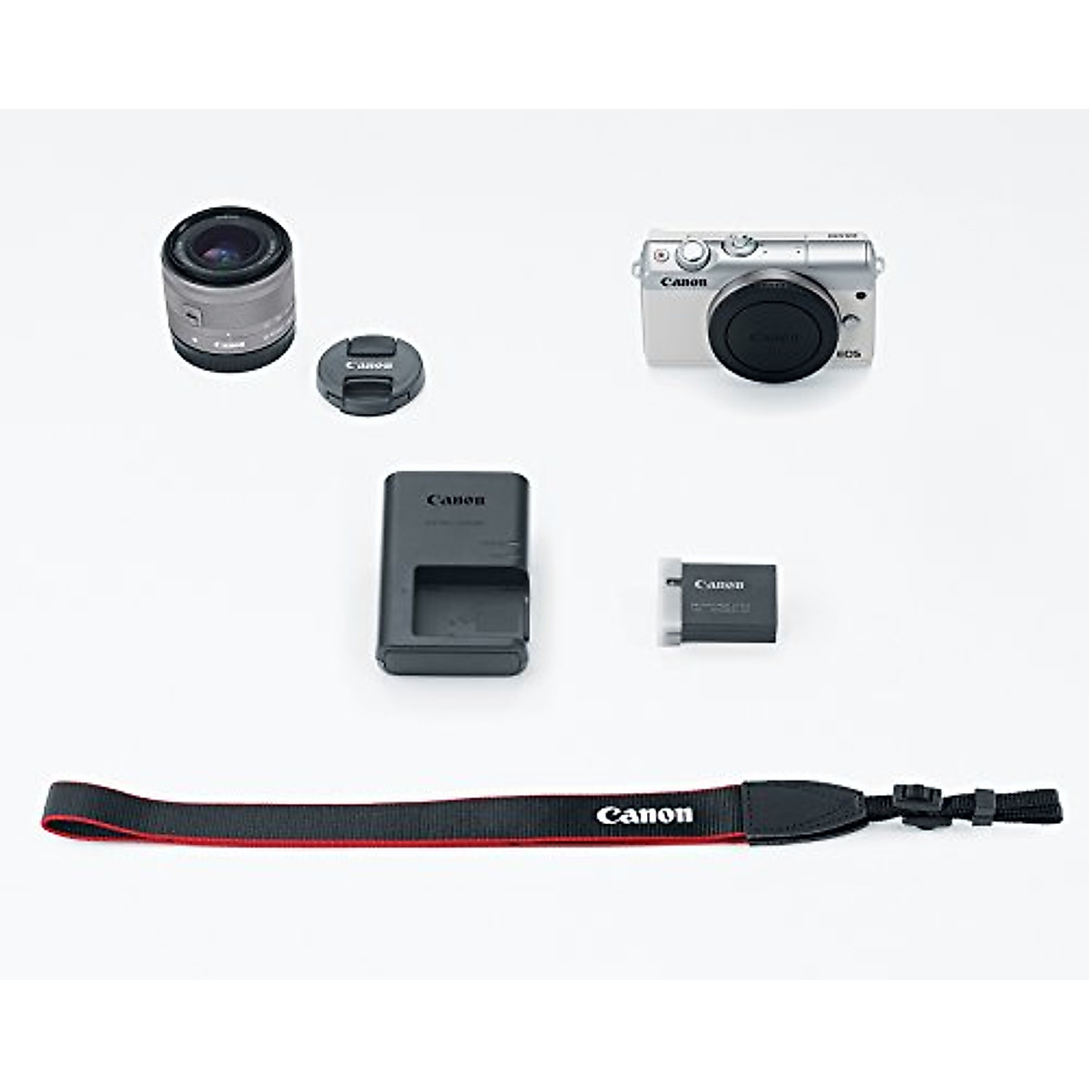 Canon EOS M100 Mirrorless Camera w/ 15-45mm Lens - Wi-Fi, Bluetooth, and NFC Enabled (White)