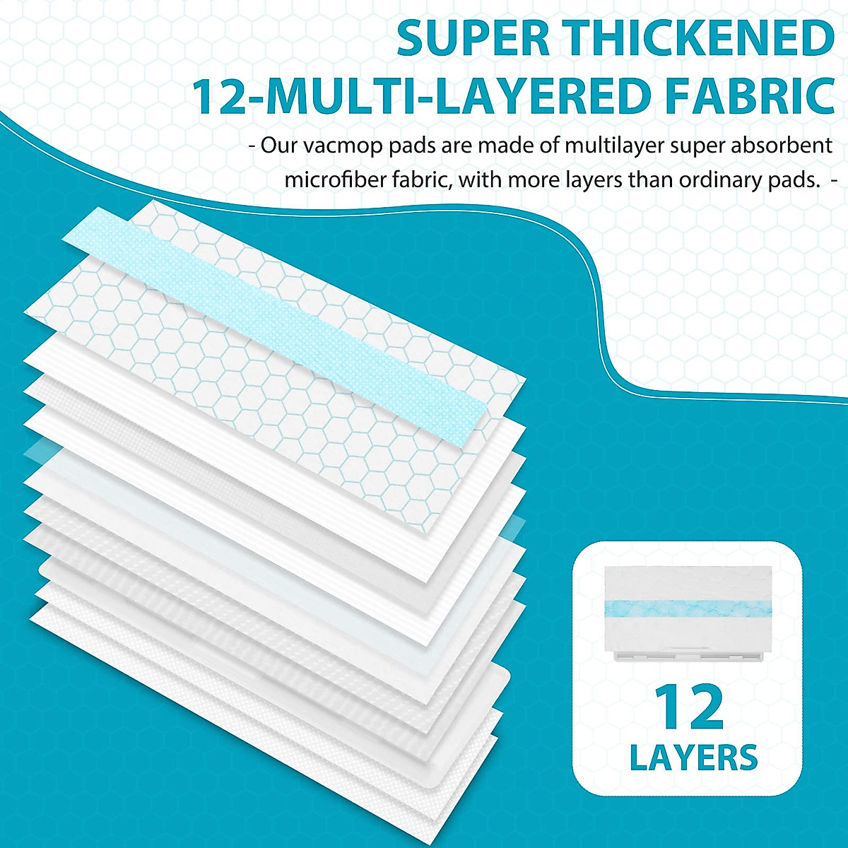 Extolife Vac Mop Pads Refills Replacement for Shark Vacmop VM252 VM251 VM200 VM200C VM190 VM252C QM250 VM250 VC205 Vacuum Mops, 40 Pack Disposable Mop Pads and 20 Pack Dirt Chambers (40 Pack)