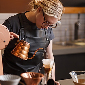 Mixpresso Gooseneck Pour Over Coffee Kettle, Barista Pour Control Design For Coffee & Tea High-Grade Stainless Steel 1.2 Liter (40 Oz) Drip Coffee Induction Cooker, Copper Stovetop Kettle