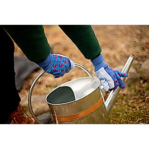 G & F 1852-3 Women Soft Jersey Garden Gloves, Women Work Gloves, 3-Pairs Green/Pink/Blue per Pack