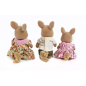 Calico Critters, Hopper Kangaroo Family, Dolls, Dollhouse Figures, Collectible Toys