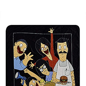 Bob's Burgers Fleece Throw Blanket - Bob, Tina & Louise Belcher Throw Blanket(Family Photo)
