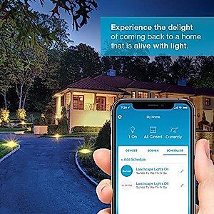 Lutron Caseta Weatherproof+ Outdoor Smart Plug and Pico Smart Remote | for Landscape and String Lighting | P-PKG1OUT-BL | Black