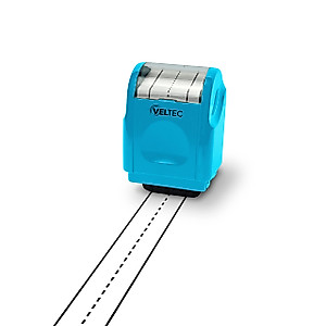 Veltec Dashed Handwriting Lines Practice Roller Stamp for Kids, Parents and Teachers (Light Blue)
