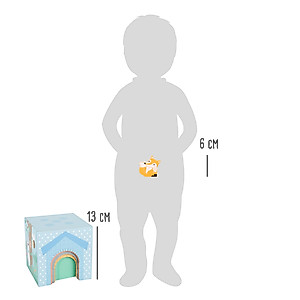 Pastel Animals Stacking Tower by Small Foot – Nesting and Stacking Cups – Building Blocks Develop Fine Motor Skills – Classic 10 Piece Educational Game for Toddlers – Ages 12+ Months