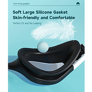 RIOROO Swim Goggles,Polarized Swimming Goggles for Men Women Adults Youth Anti Fog/No Leak/Clear Wide Vision/UV Protection