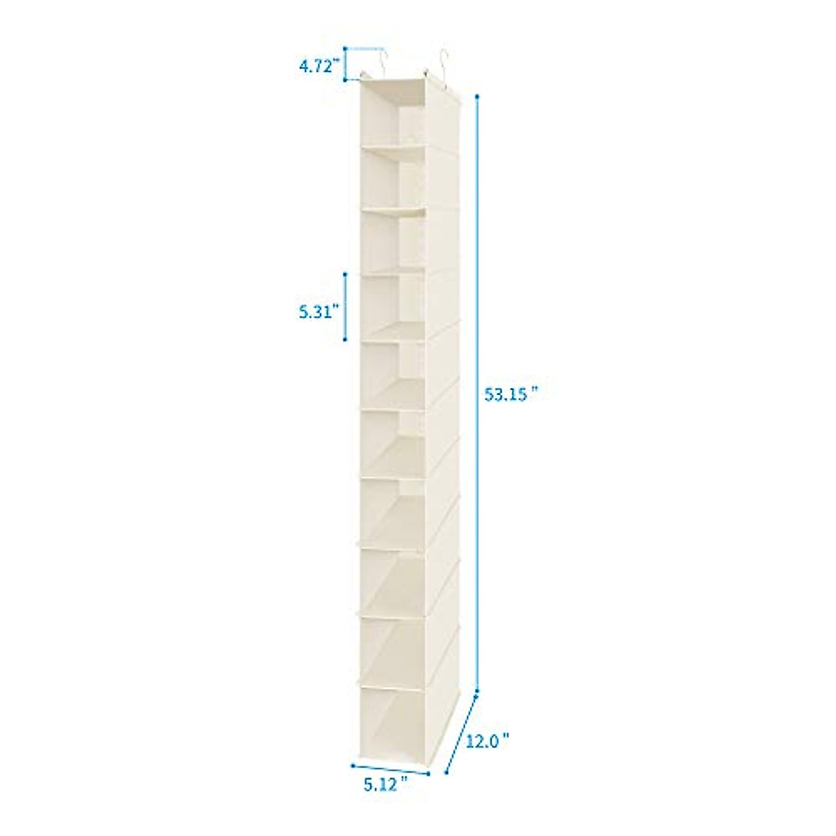 MAX Houser Hanging Closet Organizer, Hanging Sweater Organizer,Foldable Hanging Shelves for Closet