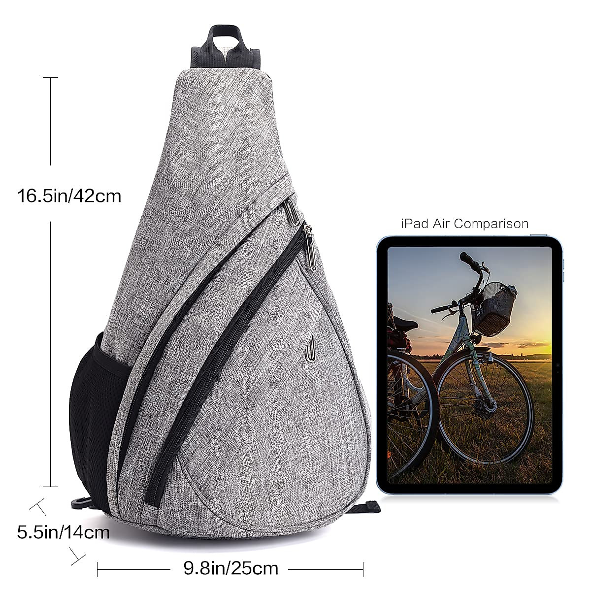 Sajanic Sling Bag Crossbody Sling Backpack Waterproof for Men Women, Lightweight Shoulder Bag for Travel Cycling Camping Daypack