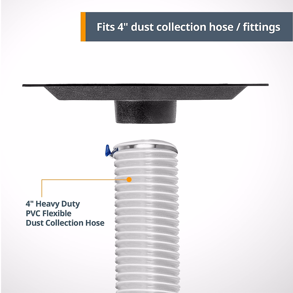 POWERTEC 70131V 12-Inch Table Saw Dust Hood, 1 PK