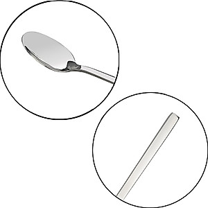 Doryh Stainless Steel Dessert Spoons Set, 12-Piece, 6.69 Inches