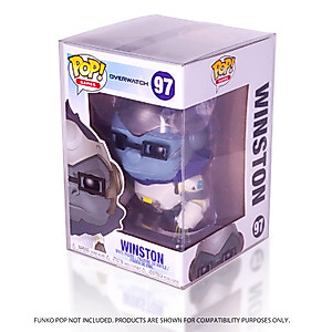 ==DISCONTINUE== Funko Pop Protector - 10-Pack, Funko Pop Display Case - Compatible with All Standard 6" Funko Pop Figures, Overwatch Action Figures 0.40 mm Thick & Stackable