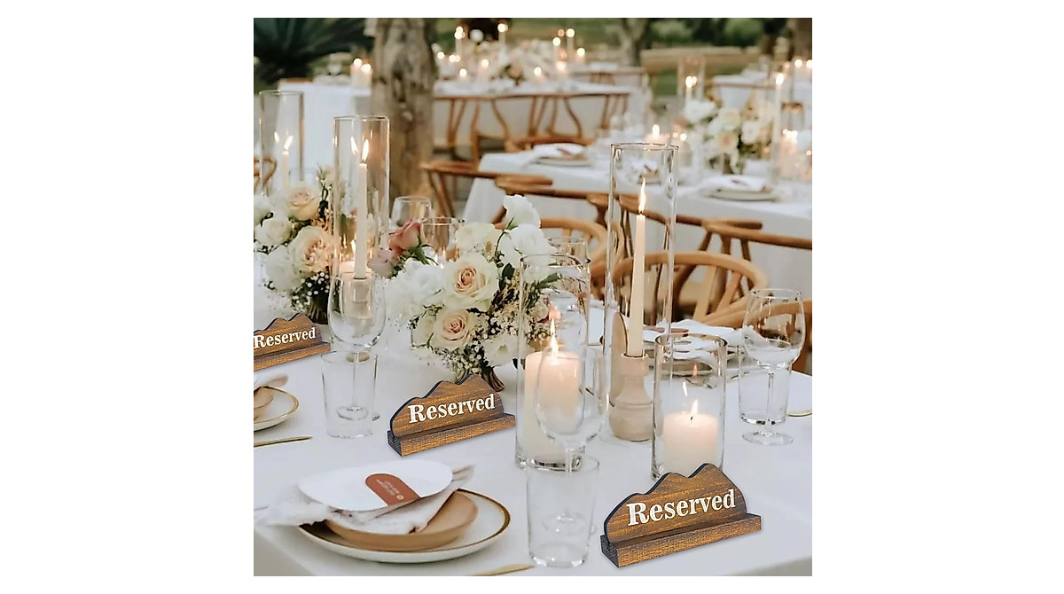 Heavy Reserved Table Signs for Weddings & Events (4PCS)