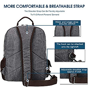 WOWBOX Sling Bag for Men Sling Backpack Laptop Messenger Bag Fit 15.6"