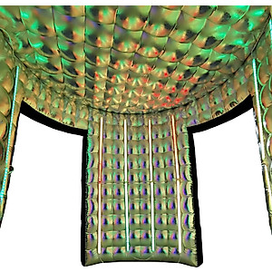 Inflatable 360 Photo Booth Enclosure, RGB Lights Backdrop Photobooth 10ft (Width) x 8ft (Height) for Party Events Live Streaming Rental