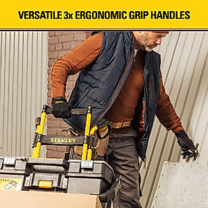 STANLEY Heavy-Duty Folding Hand Truck & Dolly, 400 lbs. (181 kgs.) Capacity, Professional Grade, Compact, Lightweight & Slim Design, Easy Storage, Steel Frame, Ergonomic 3 Handle Design (SXWT-FT591)