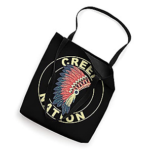 Creek Nation Proud Native American Headdress Creek Tribe Tote Bag