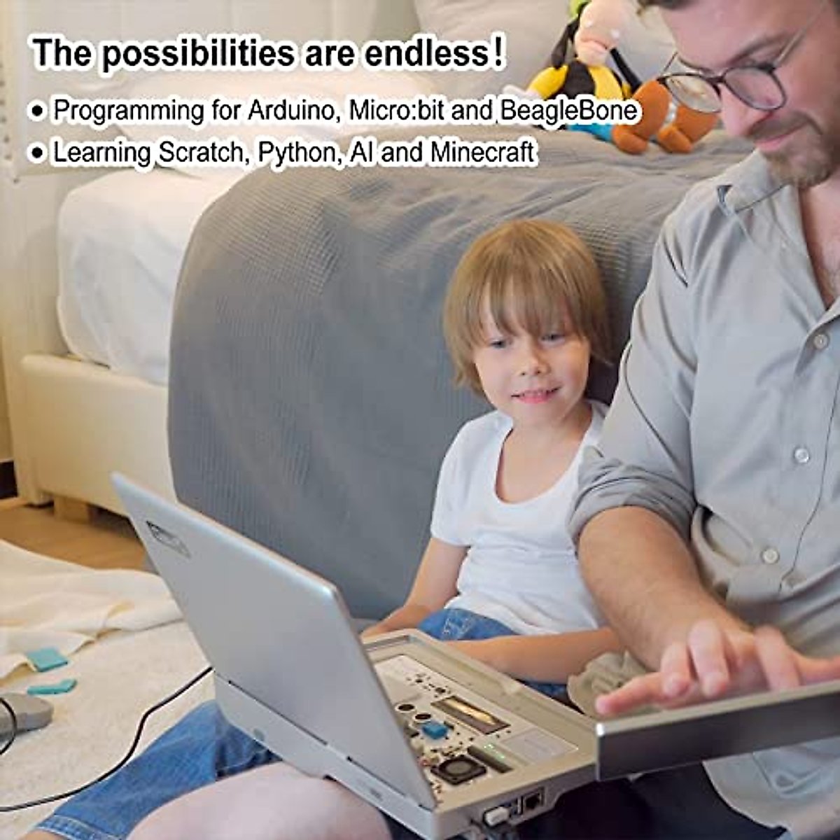 Crowpi2 Laptop for Raspberry Pi, Compatible with Raspberry Pi 4 Programming Learning Kit for Kids Adult - Basic Kit, RPI Not Included