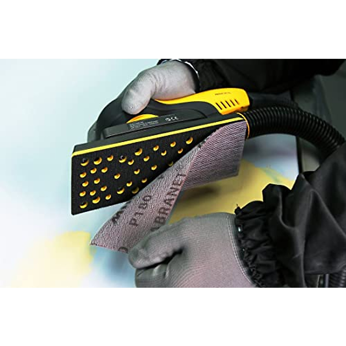 Mirka Abranet Net Sheets / 2.75 x 8 inch/Assortment 1 of each Grit 80, 100, 120, 150, 180, 220, 320, 400, 600 / Mesh sandpaper sanding Sheet Hook and Loop / 9 pcs / ‎9A-150-APRP