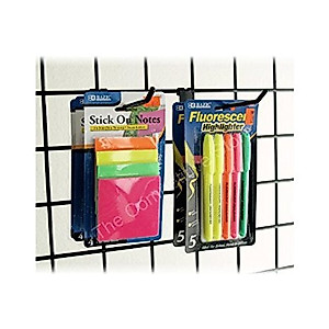 Only Garment Racks 4" Gridwall Hooks for Grid Panel Displays - 50 Pcs Box - Heavy Duty - Black Color
